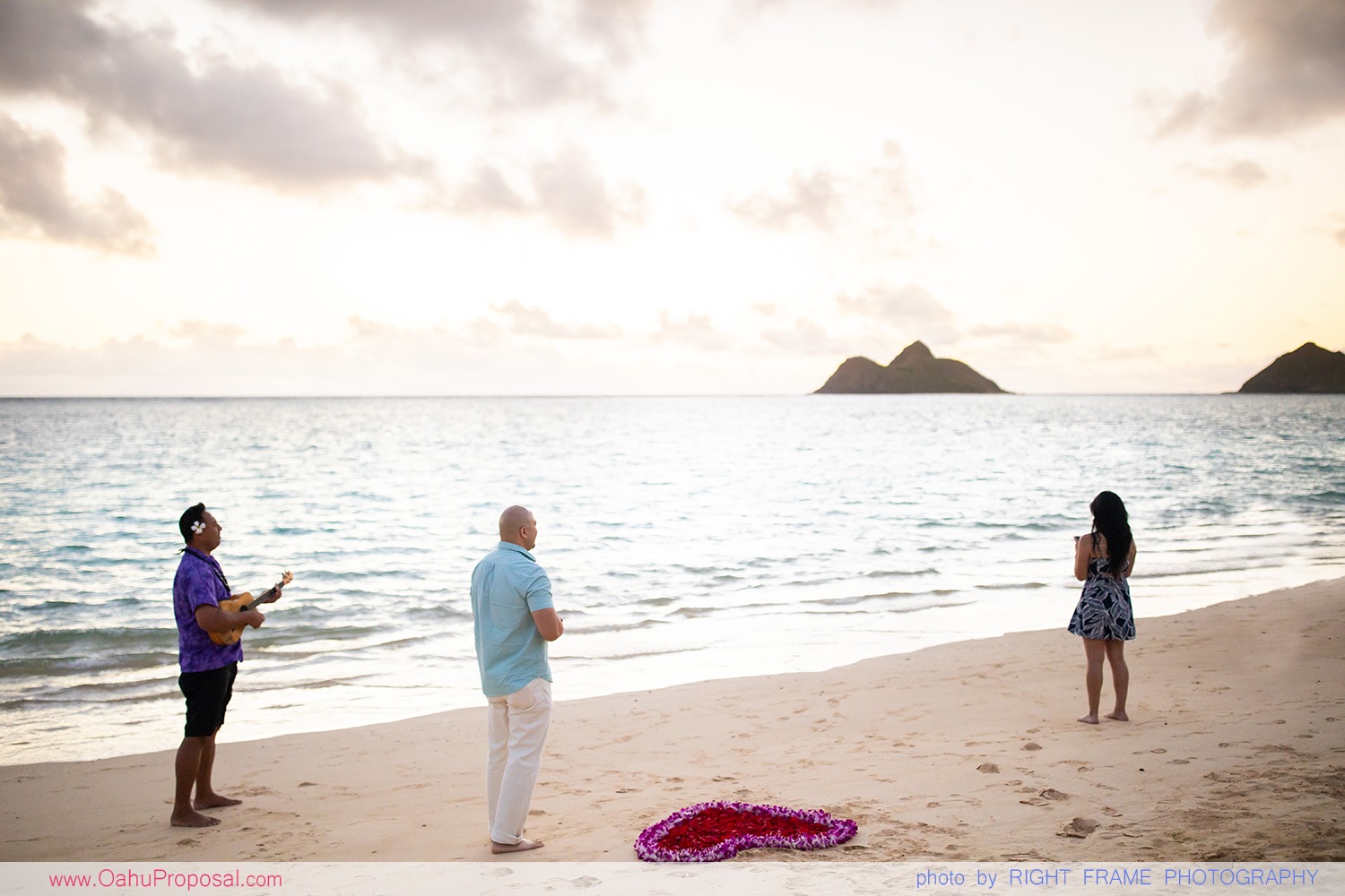 Sunrise Proposal at Lanikai Beach - Oahu Hawaii