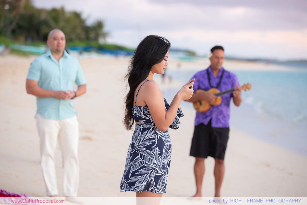 Sunrise Proposal at Lanikai Beach - Oahu Hawaii