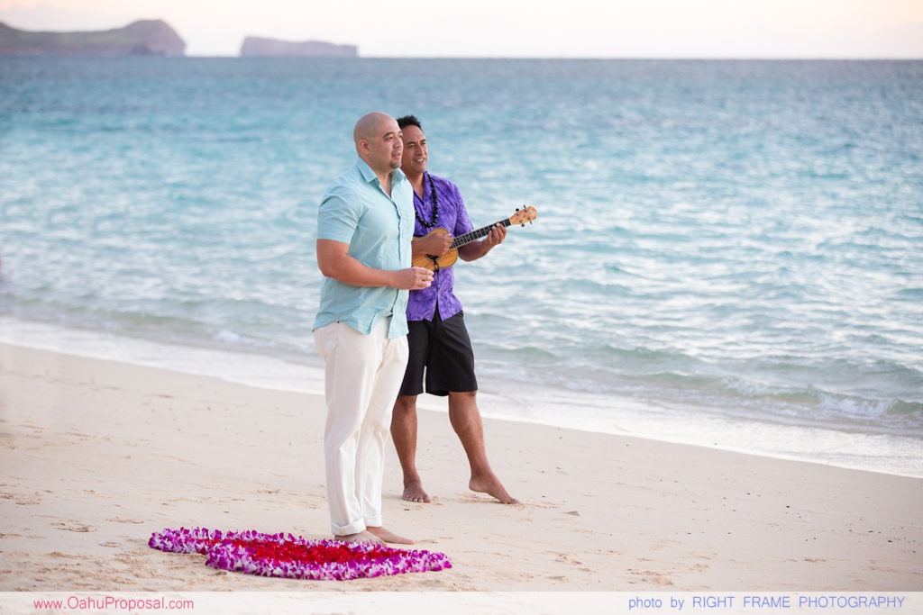 Sunrise Proposal at Lanikai Beach - Oahu Hawaii
