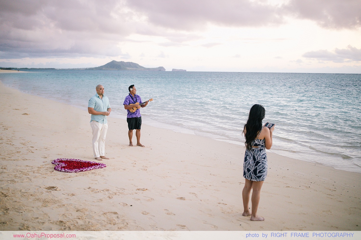 Sunrise Proposal at Lanikai Beach - Oahu Hawaii