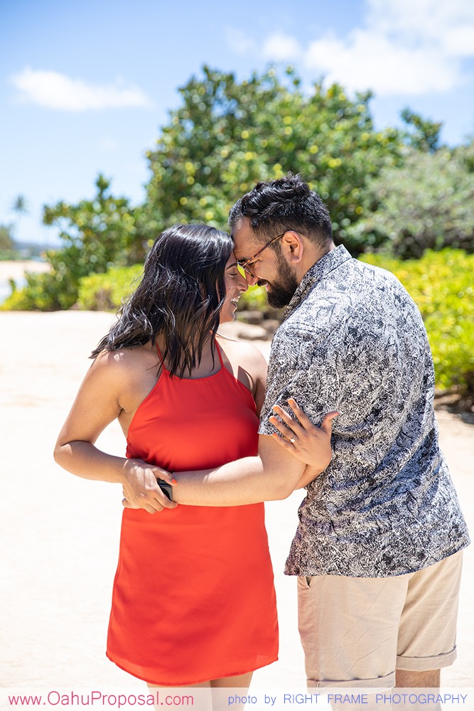 Honolulu Marriage Proposal at Kahala Beach