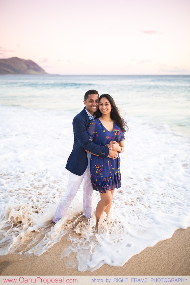 Romantic Sunset Beach Proposal - Yokohama Bay, Hawaii