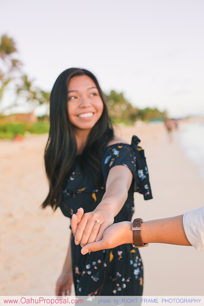 Sunrise Marriage Proposal at Lanikai Beach Hawaii