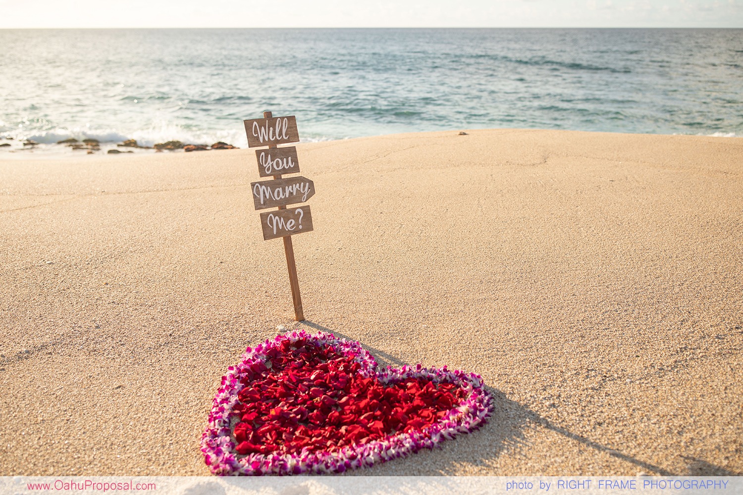 Sunset Marriage Proposal at Ke'iki Beach, North Shore Oahu