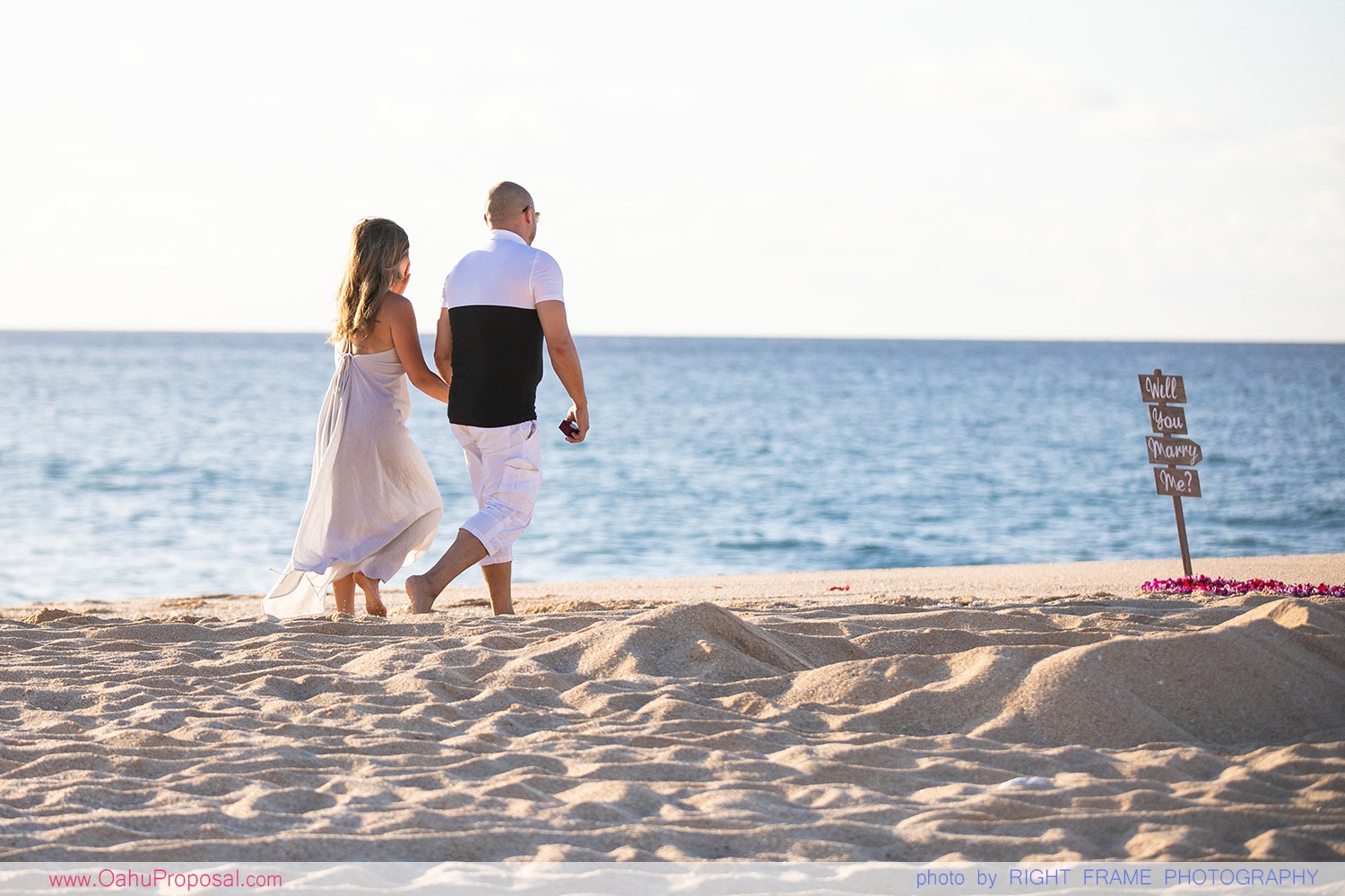 Sunset Marriage Proposal at Ke'iki Beach, North Shore Oahu