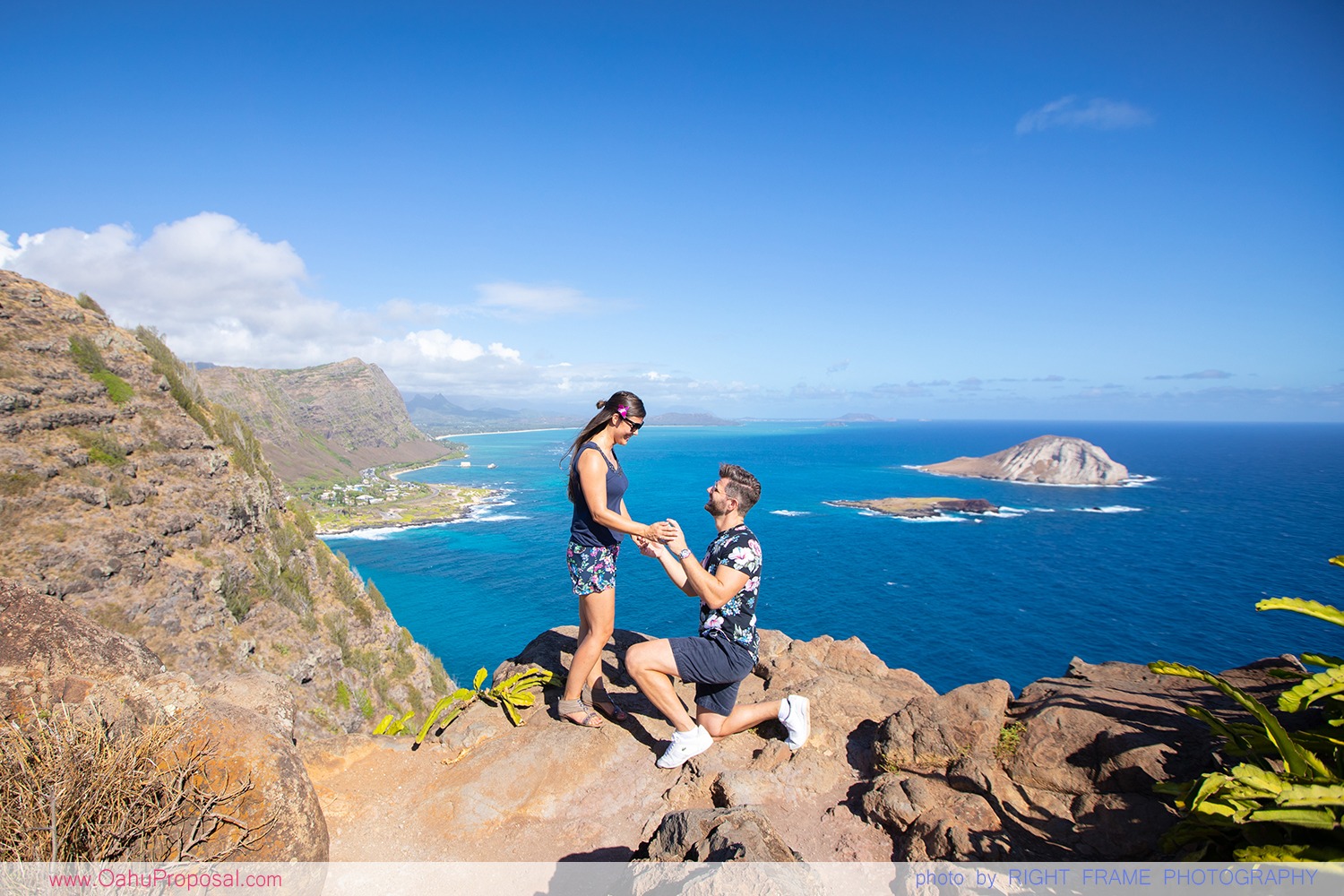 Surprise Hiking Proposal at Makapu’u Point Lighthouse Trail, Oahu Hawaii