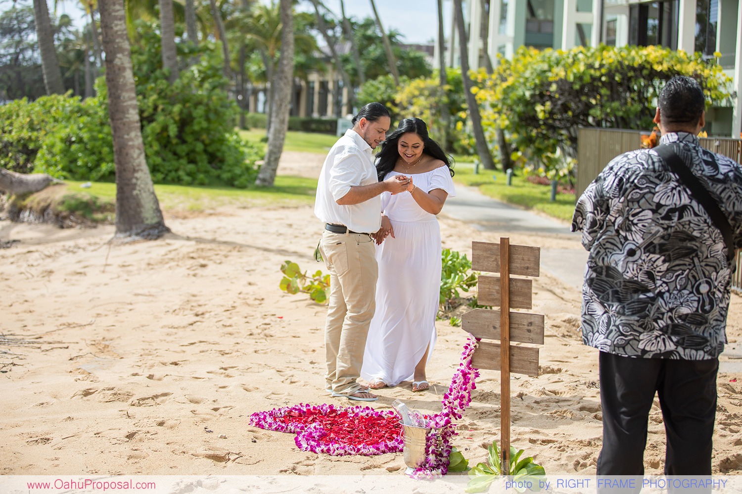 Emotional Proposal at Kahala Beach, Oahu, Hawaii