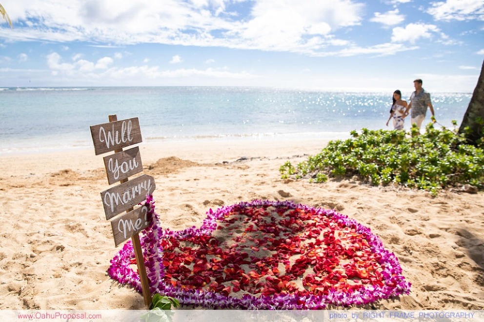 Honolulu Proposal Photographer - Dreamy Proposal at Kahala Beach