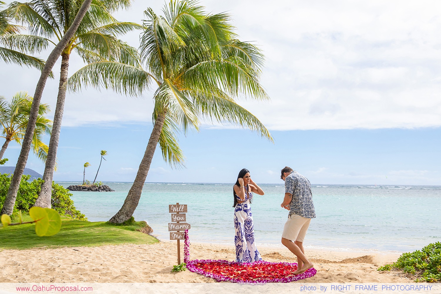 Honolulu Proposal Photographer - Dreamy Proposal at Kahala Beach