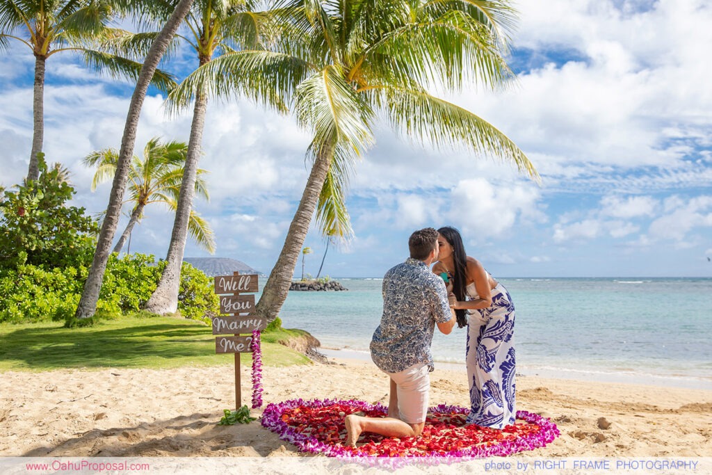 Honolulu Proposal Photographer - Dreamy Proposal at Kahala Beach