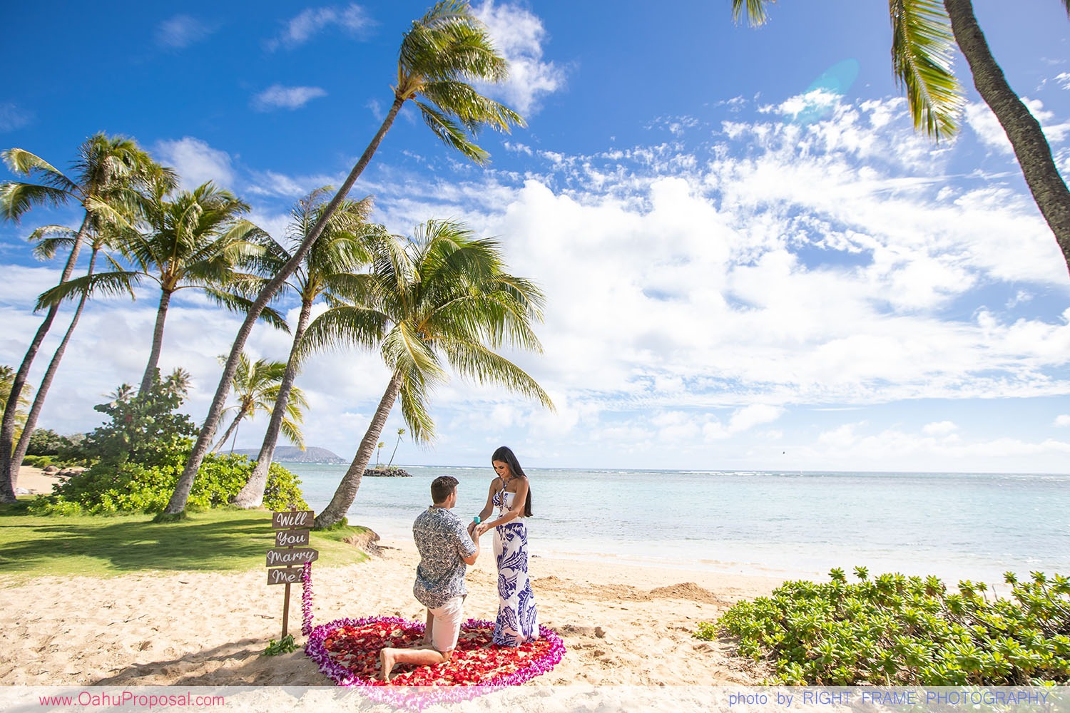Honolulu Proposal Photographer - Dreamy Proposal at Kahala Beach