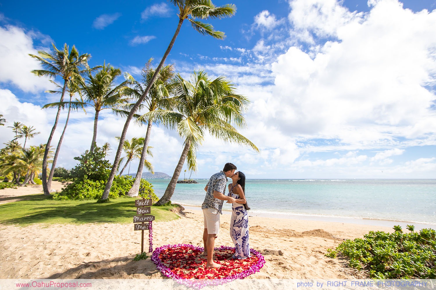 Honolulu Proposal Photographer - Dreamy Proposal at Kahala Beach