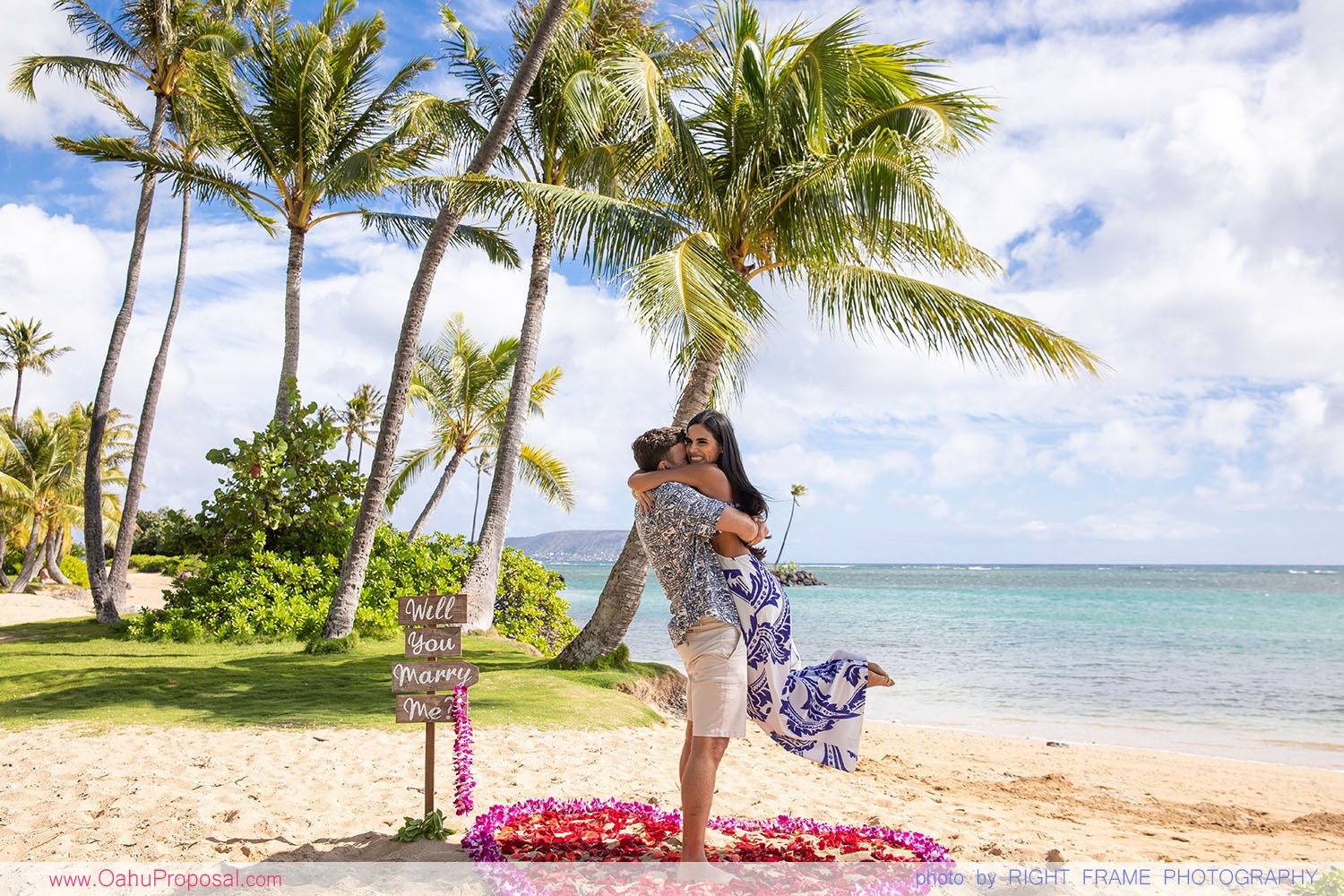 Honolulu Proposal Photographer - Dreamy Proposal at Kahala Beach