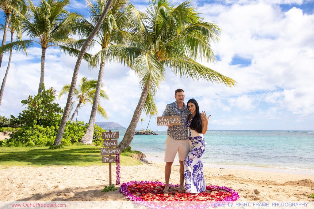 Honolulu Proposal Photographer - Dreamy Proposal at Kahala Beach