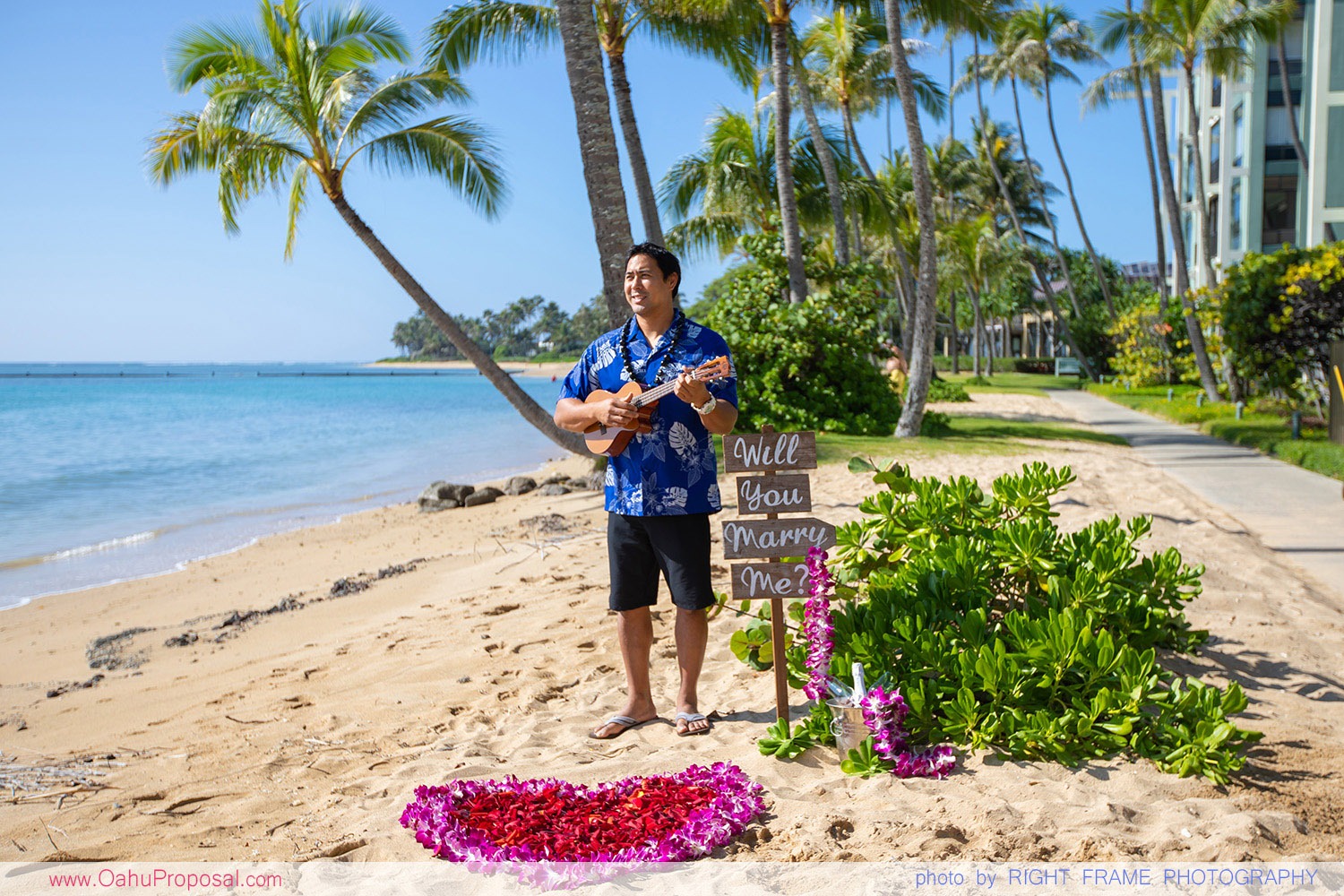 Honolulu Proposal Photography - Waialae Beach Park, Oahu