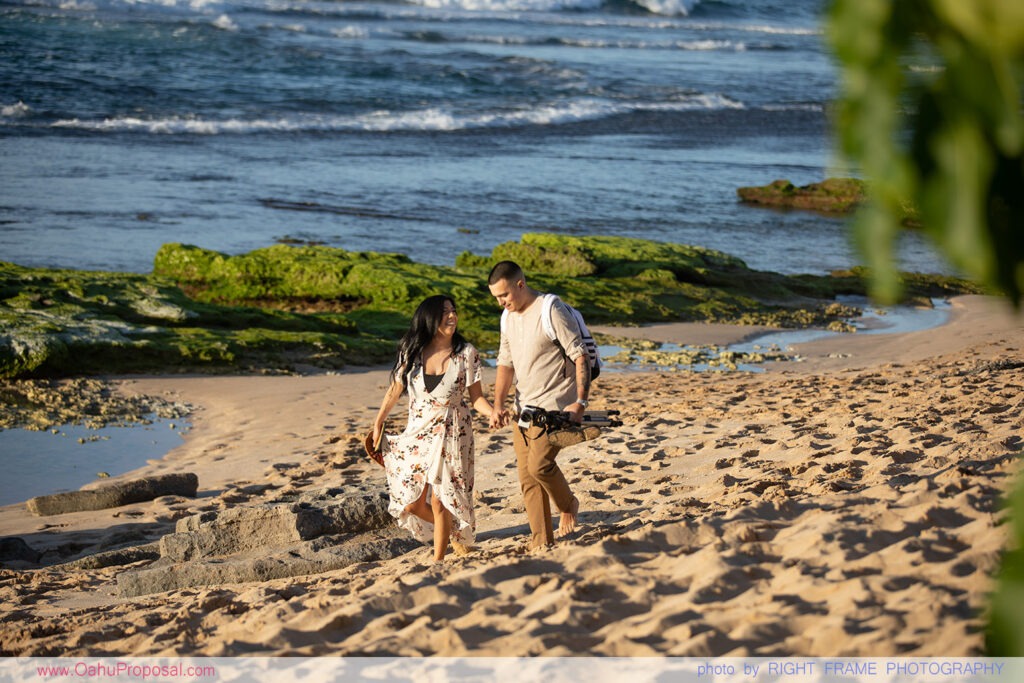 Sunset Beach Proposal in Oahu Hawaii
