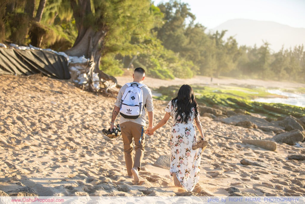 Sunset Beach Proposal in Oahu Hawaii