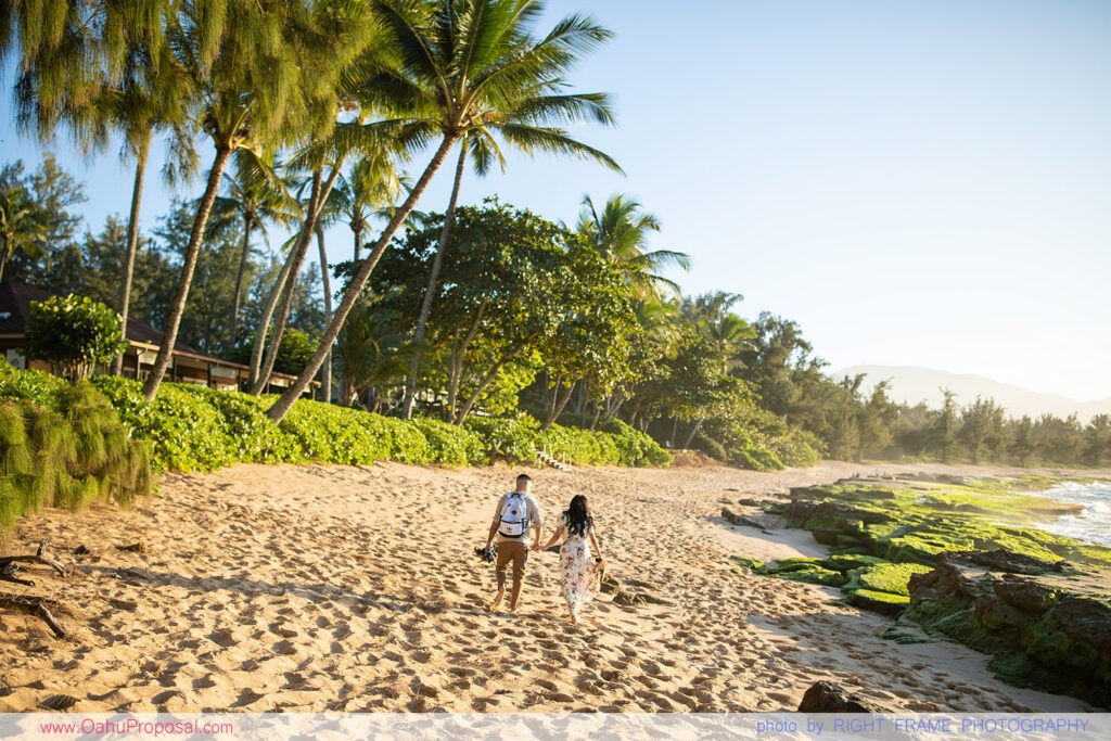 Sunset Beach Proposal in Oahu Hawaii