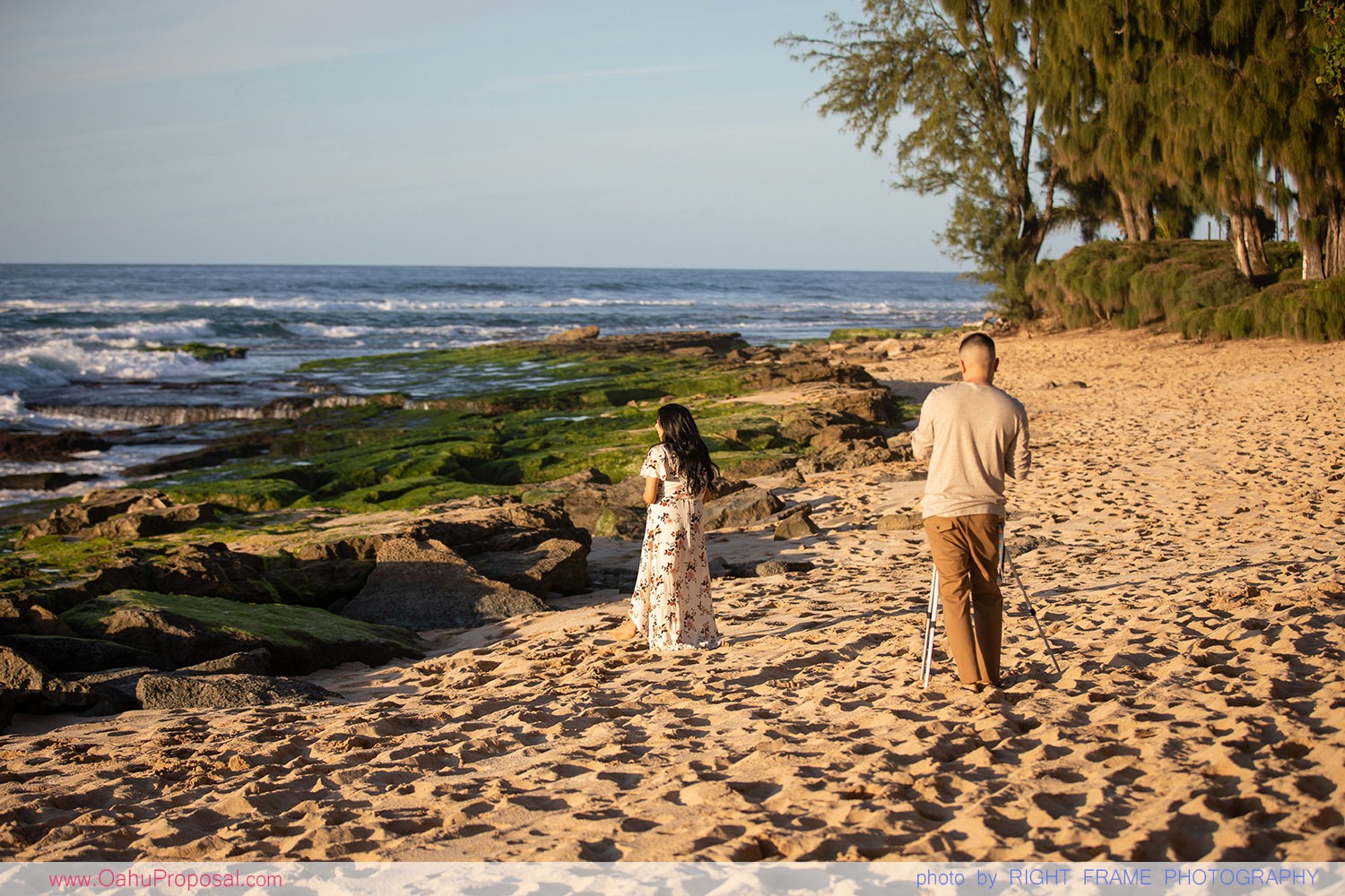 Sunset Beach Proposal in Oahu Hawaii