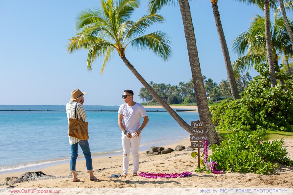 Honolulu Proposal Photography - Waialae Beach Park, Oahu