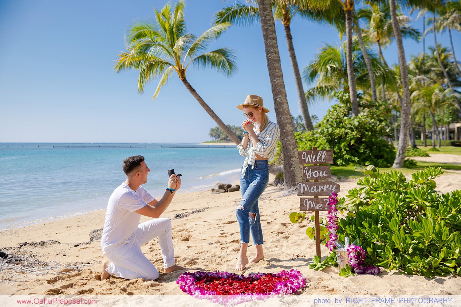 Honolulu Proposal Photography - Waialae Beach Park, Oahu