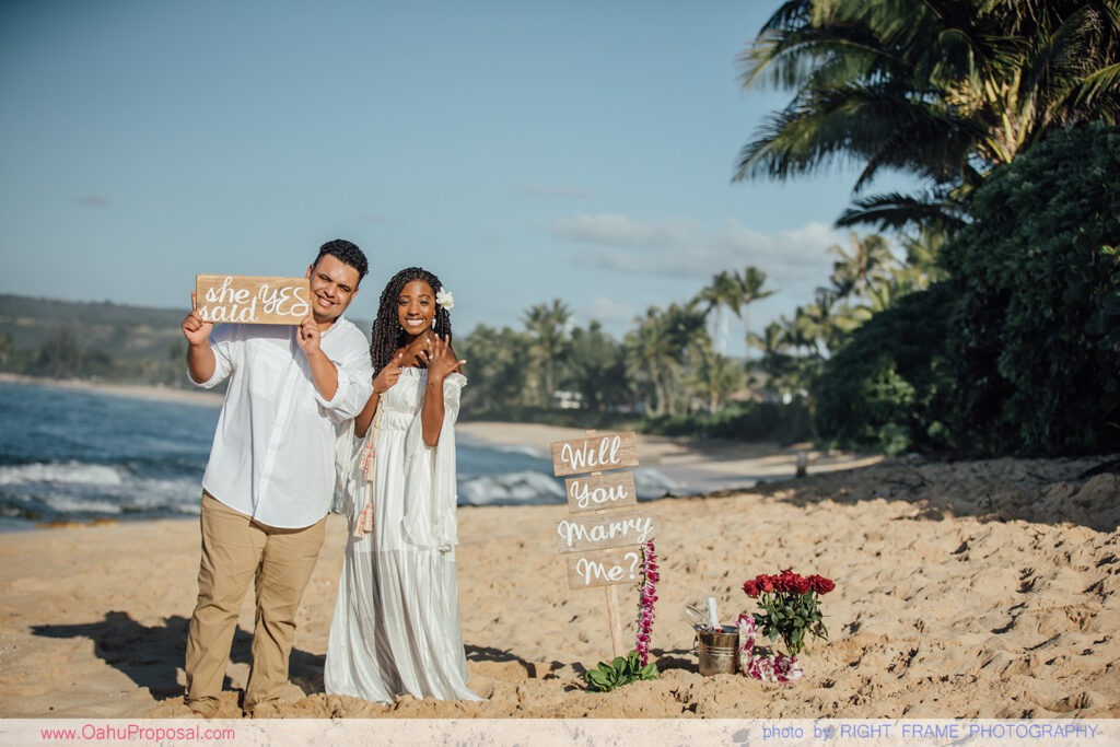Oahu North Shore Proposal at Papailoa Beach