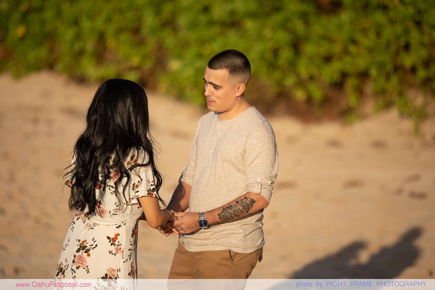 Sunset Beach Proposal in Oahu Hawaii