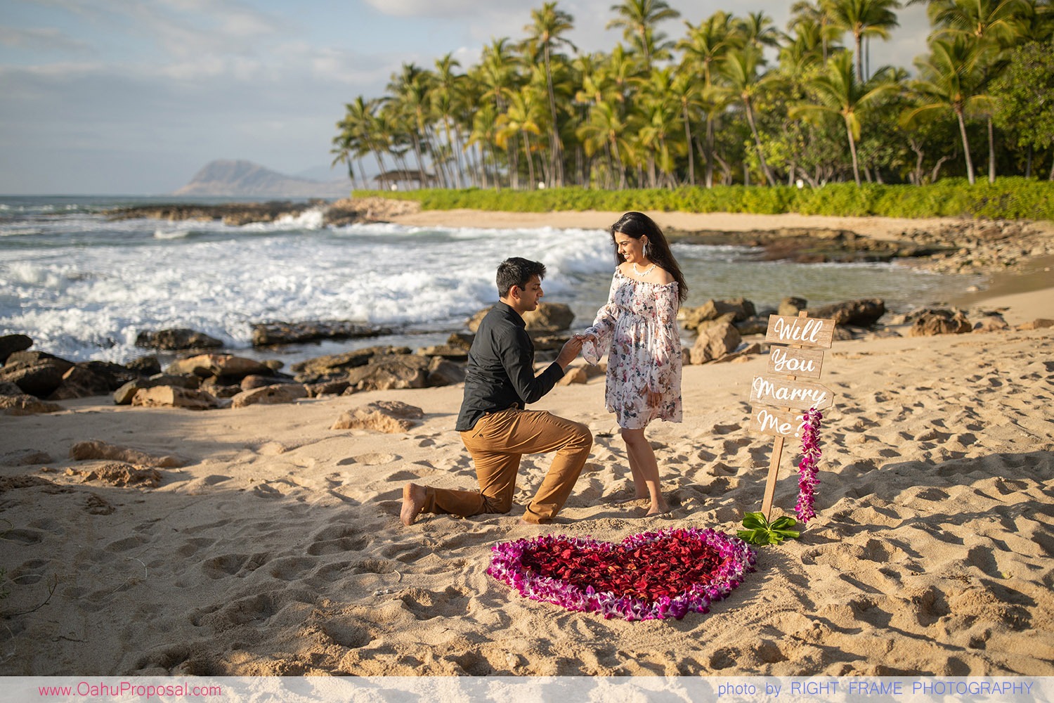Surprise Engagement Proposal In Oahu Hawaii