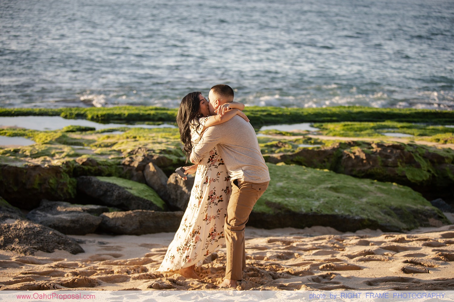Sunset Beach Proposal in Oahu Hawaii