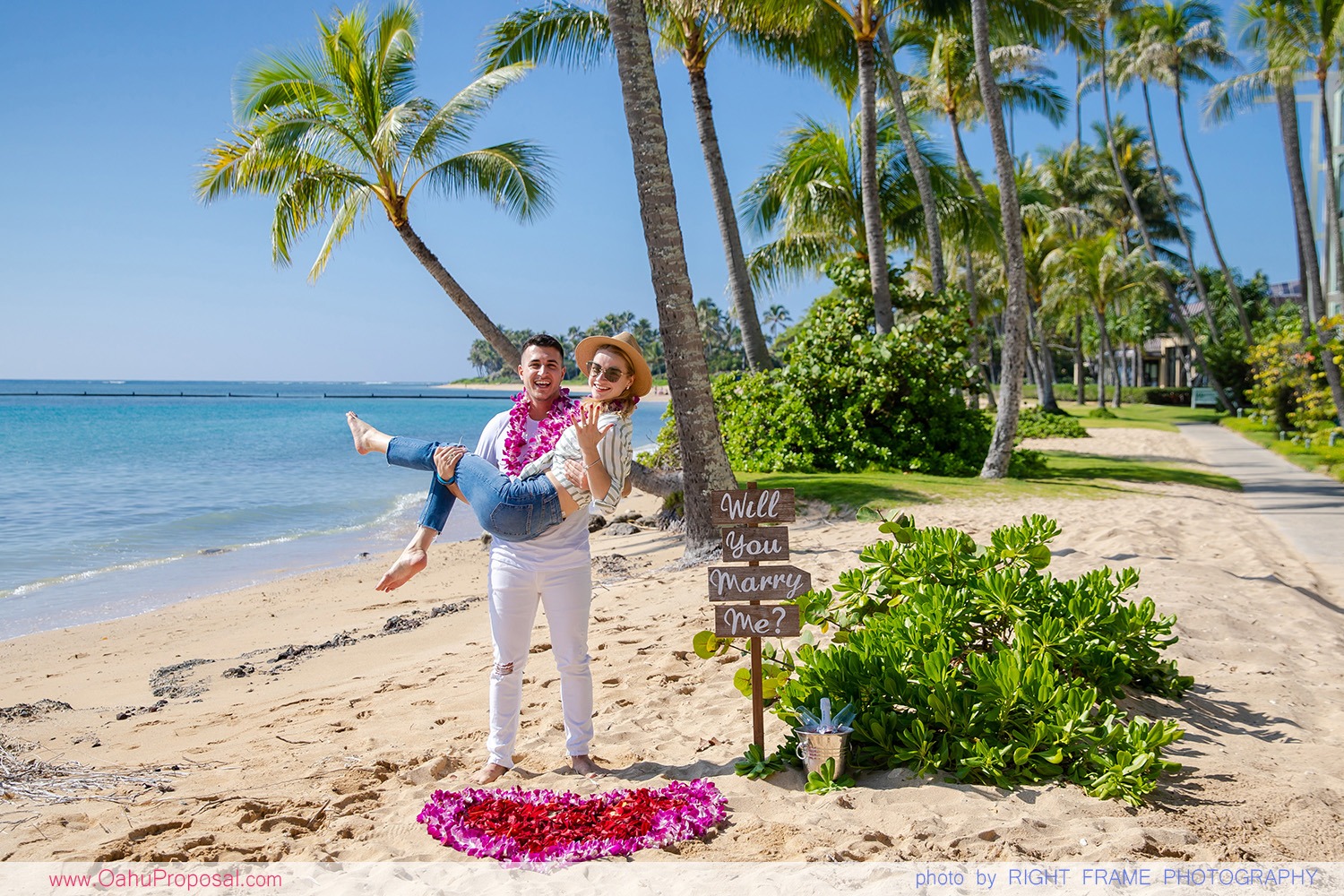 Honolulu Proposal Photography - Waialae Beach Park, Oahu
