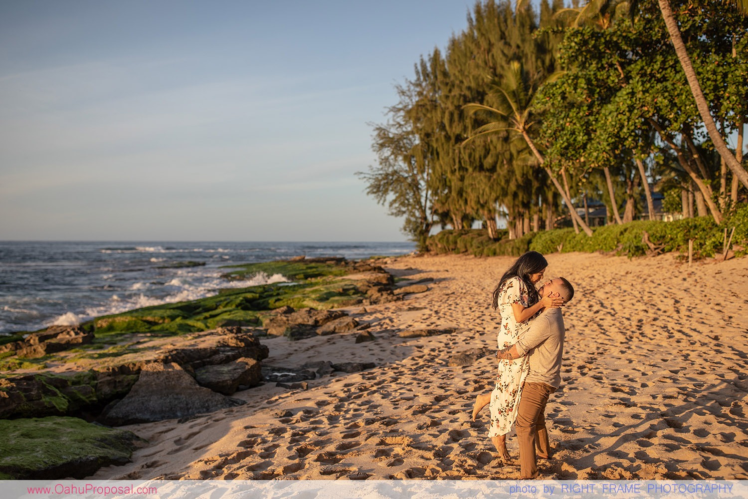 Sunset Beach Proposal in Oahu Hawaii