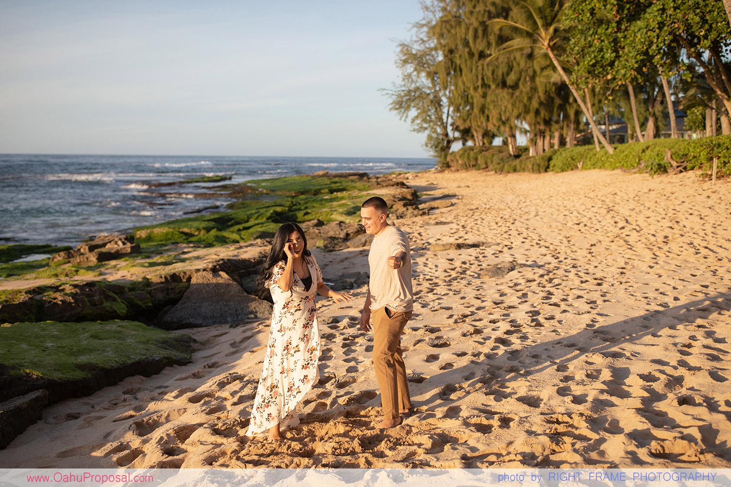Sunset Beach Proposal in Oahu Hawaii