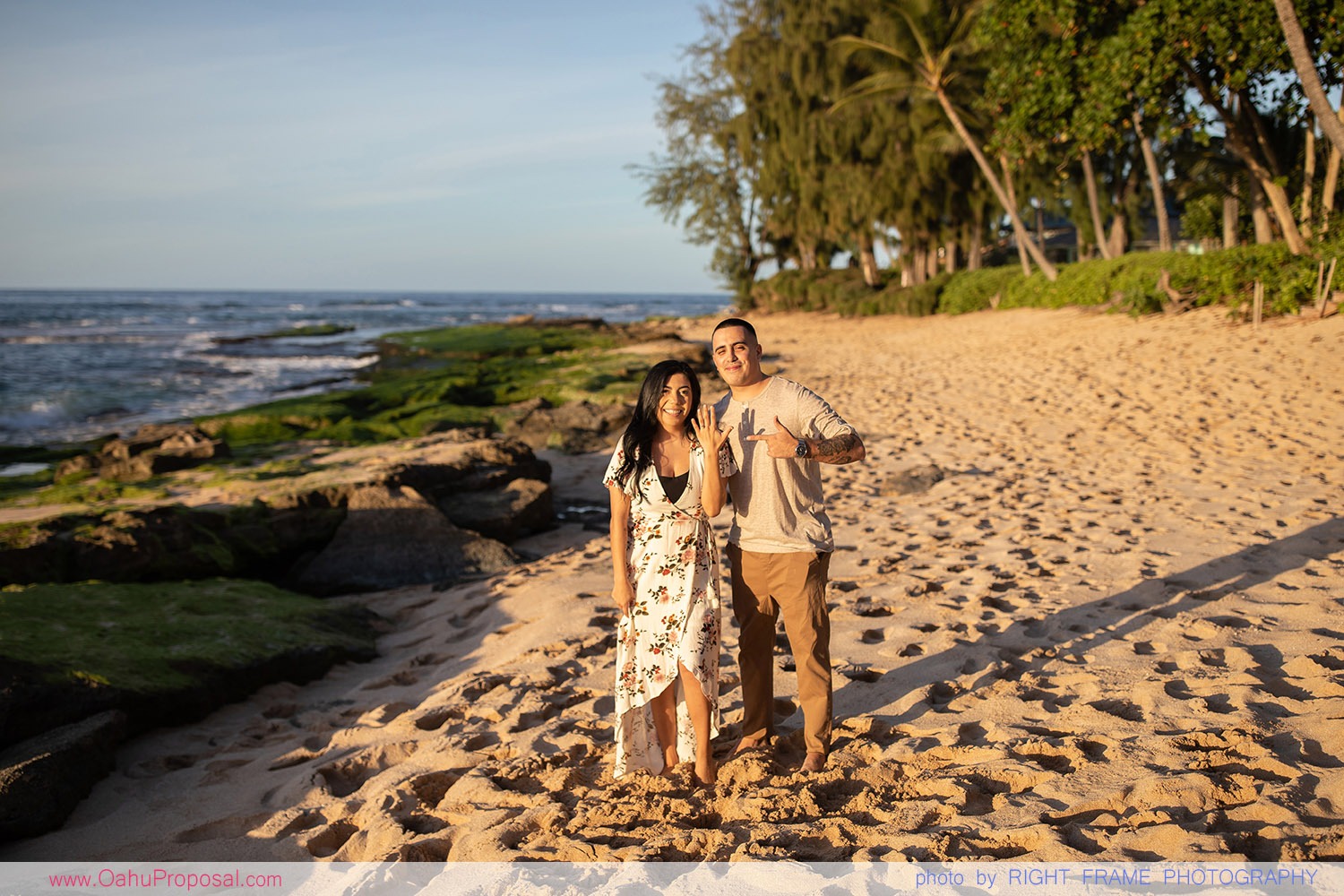 Sunset Beach Proposal in Oahu Hawaii