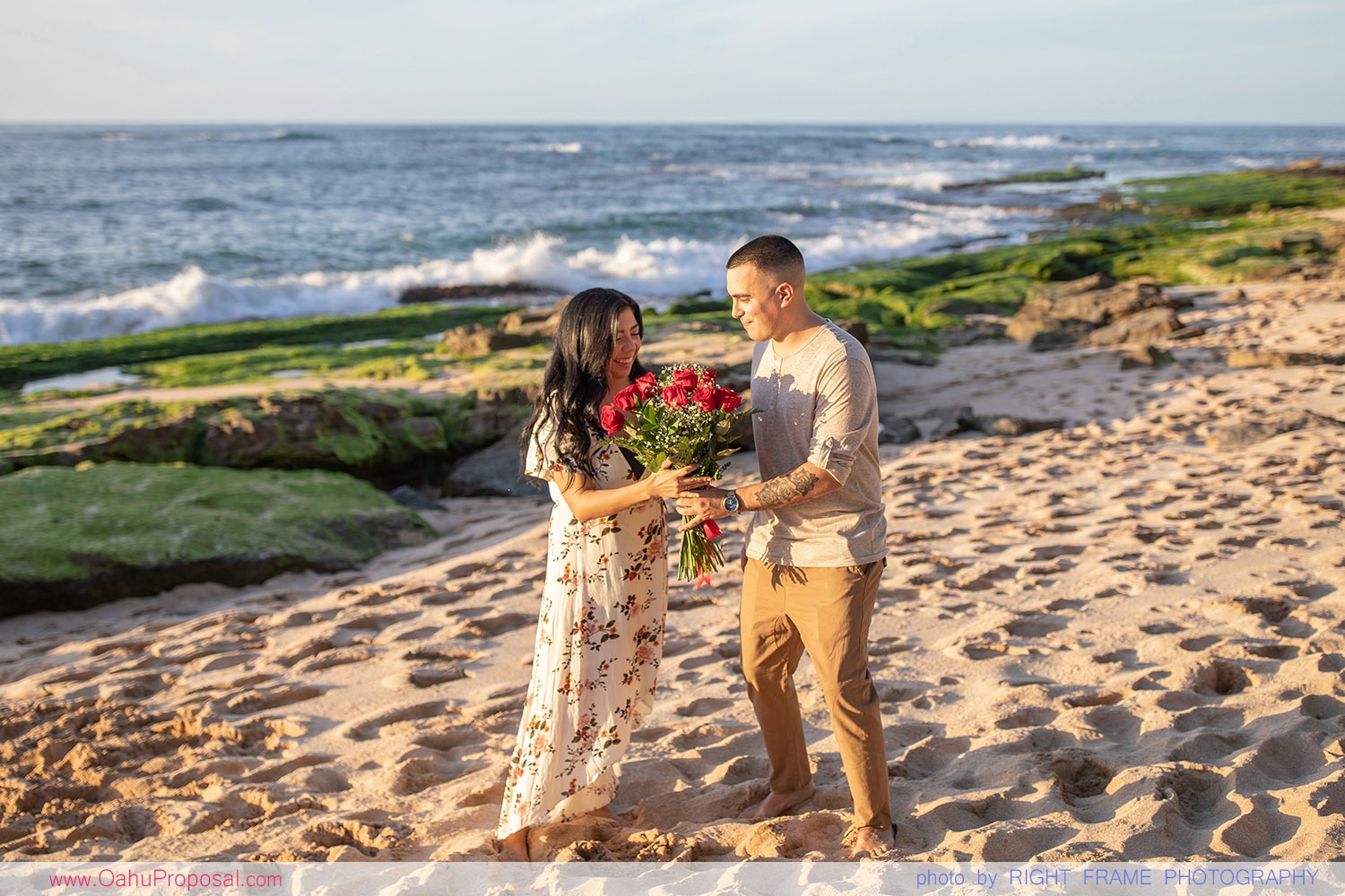 Sunset Beach Proposal in Oahu Hawaii