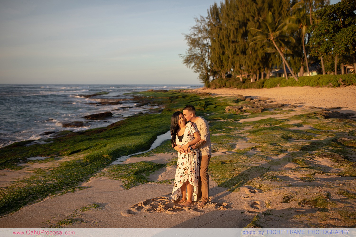 Sunset Beach Proposal in Oahu Hawaii