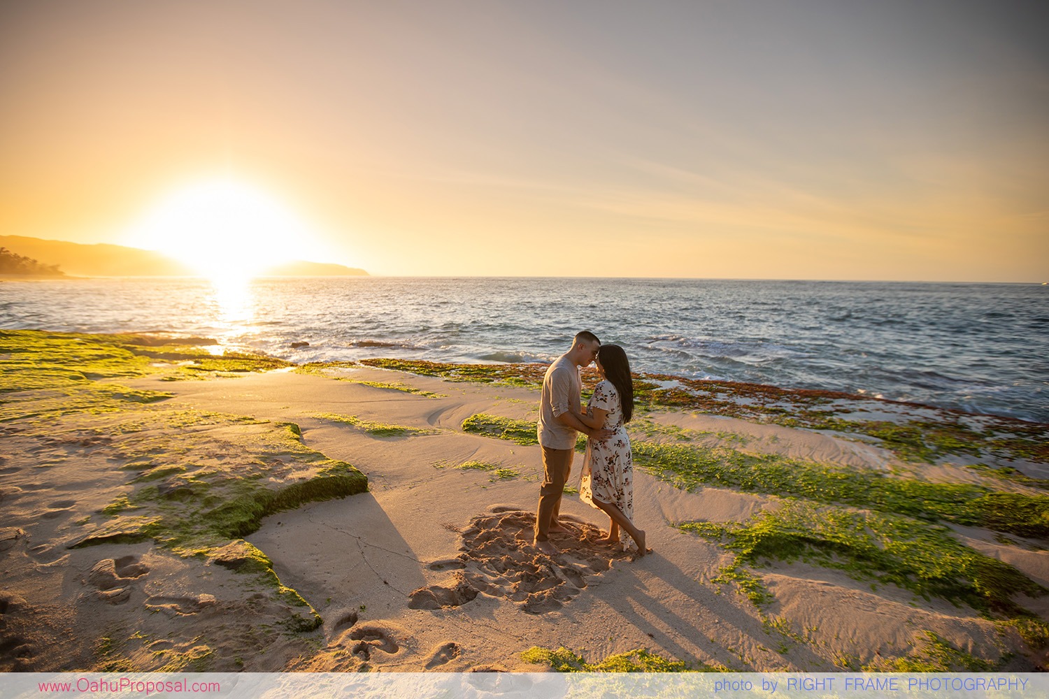 Sunset Beach Proposal in Oahu Hawaii