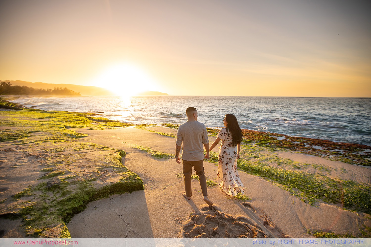 Sunset Beach Proposal in Oahu Hawaii