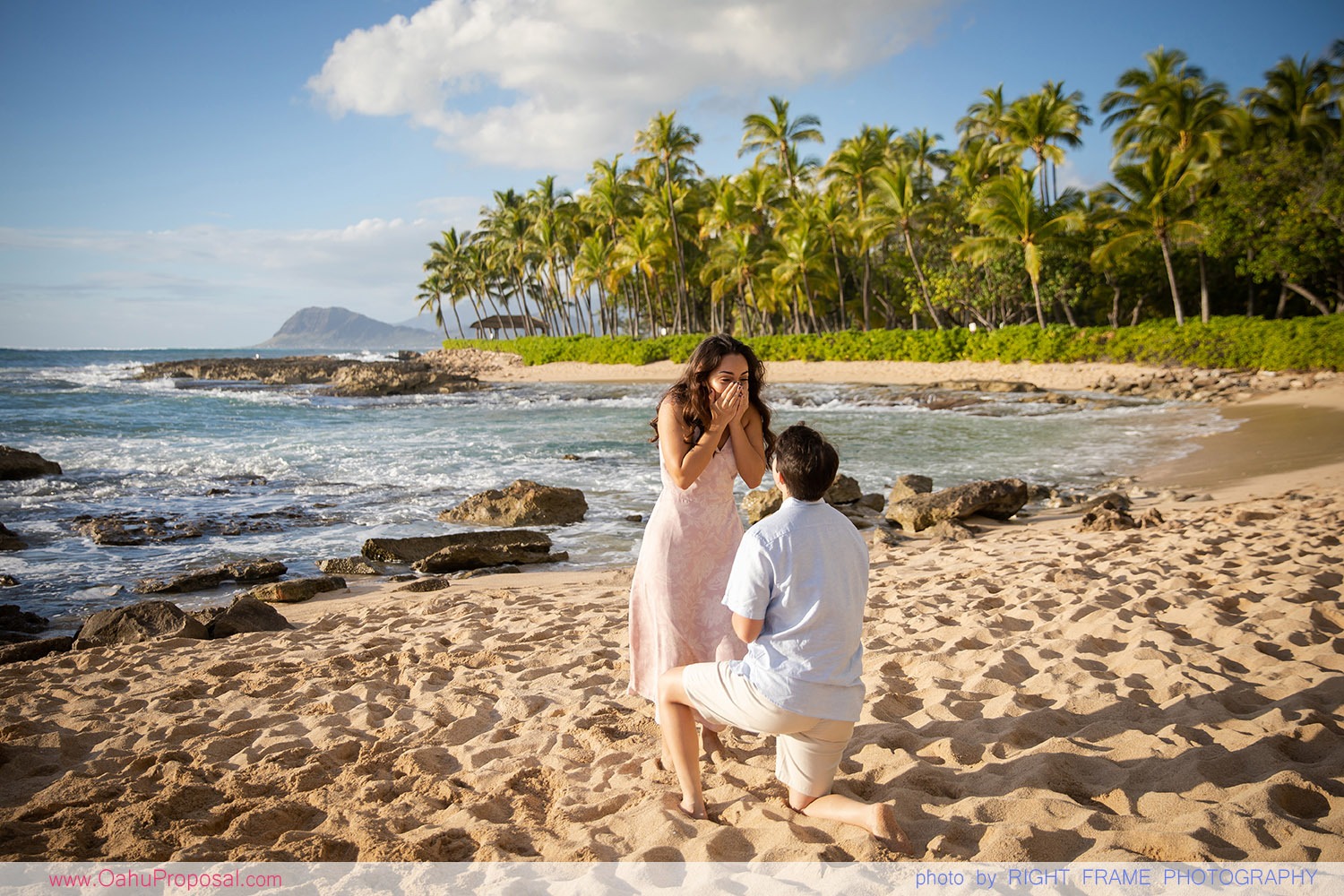 Cute Same Sex Couple Proposal Oahu Lgbt Engagement Photographer
