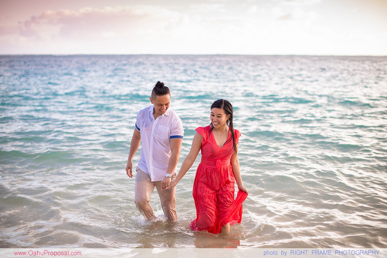 Oahu Sunrise Proposal - Lanikai Beach - Photographer Hawaii